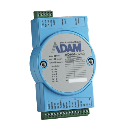 Advantech 6-ch Relay Output Modbus TCP Module - CoastIPC