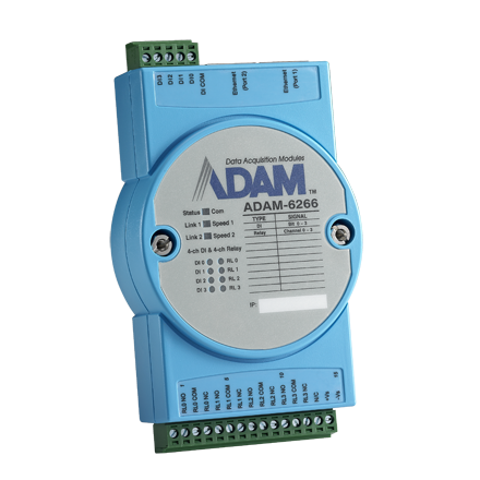 Advantech 4-ch Relay Output Modbus TCP Module with 4-ch DI - CoastIPC