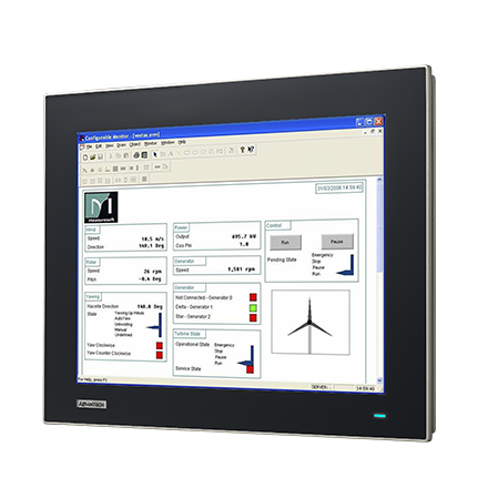 Advantech 15" XGA Industrial Monitor with Resistive Touchscreen - CoastIPC